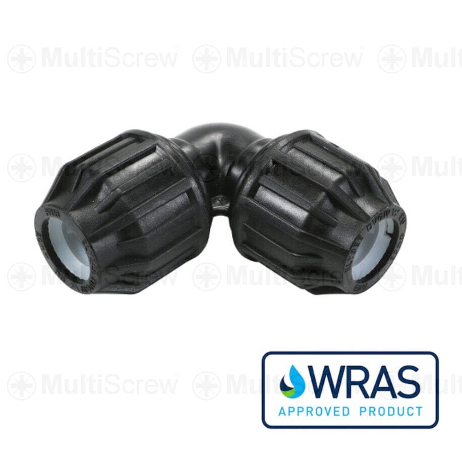 Mdpe 90 Degree Bend Water Main Pipe Connector Wras Approved 20Mm 25Mm