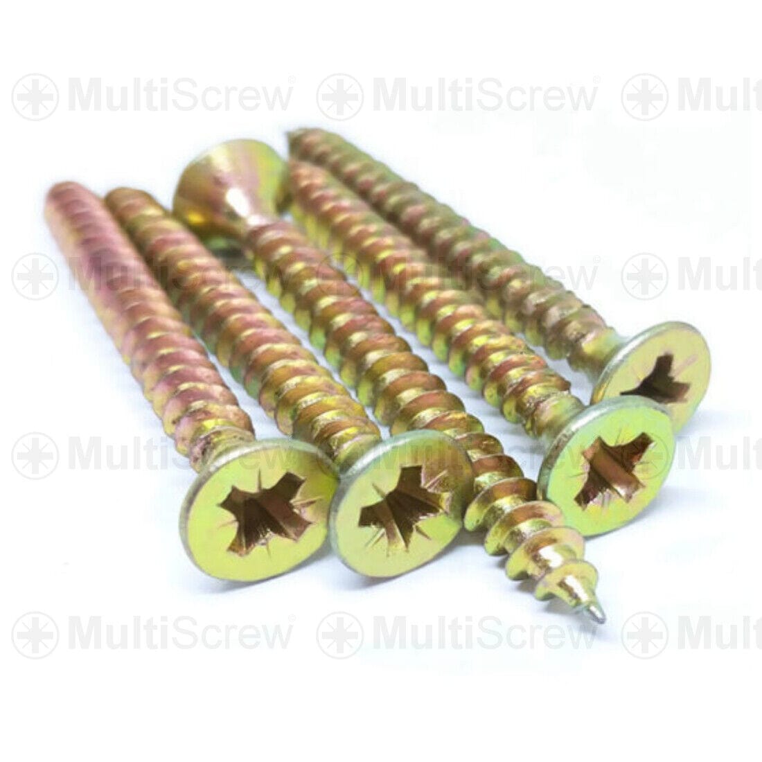 Professional Yellow Wood + Pvc Screw Pozi Countersunk Woodscrew Screws