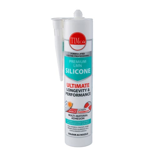 Timco Premium Lmn Silicone Sealant White - 300Ml - Pack Qty - 1 Ea
