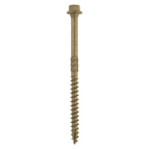 Timco Timber Screws Hex Flange Head Exterior Green - Pack Qty - 50 Pcs